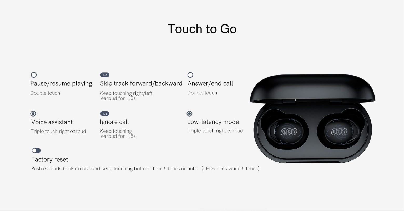QCY ArcBuds Lite TWS Earbuds T27 - Deximpo Shop