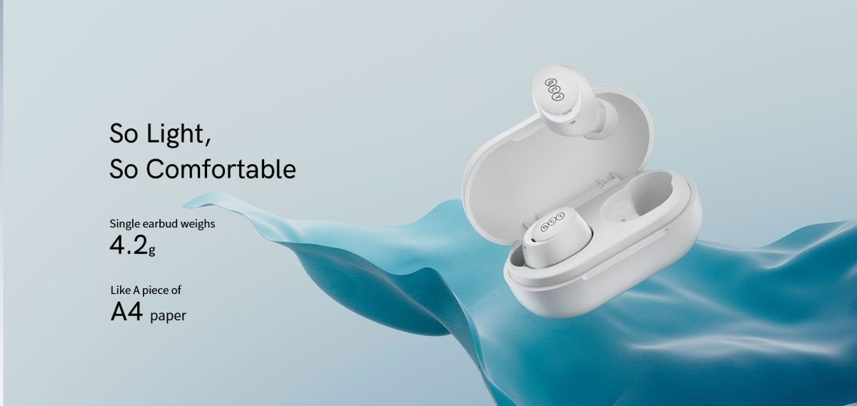 QCY ArcBuds Lite TWS Earbuds T27-White - Deximpo Shop