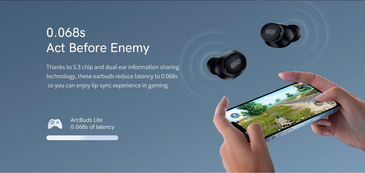QCY ArcBuds Lite TWS Earbuds T27-White - Deximpo Shop